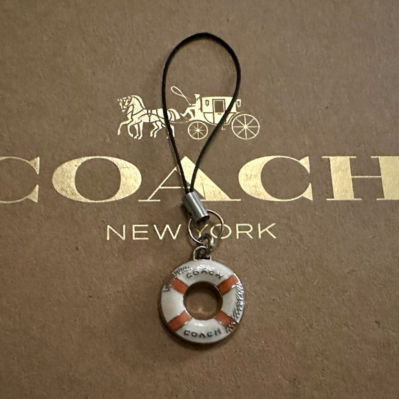 Coach | Accessories | Coach White Orange Enamel Nautical Life Saver ...